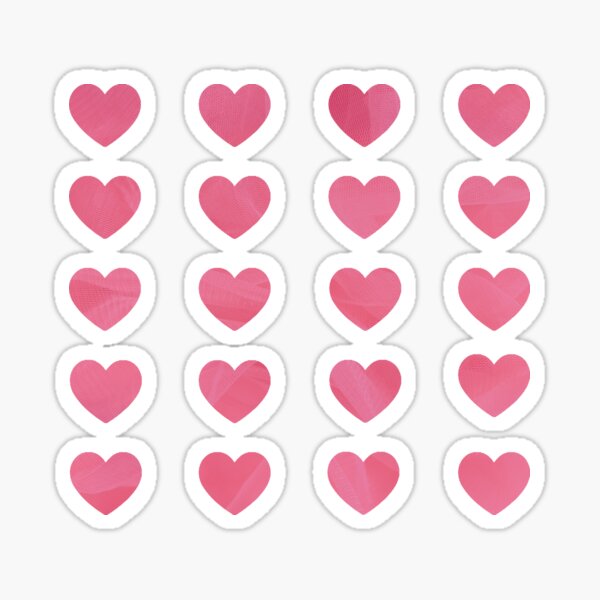 "Valentine's Day Heart Stickers ,cute little hearts sticker set, pink ...