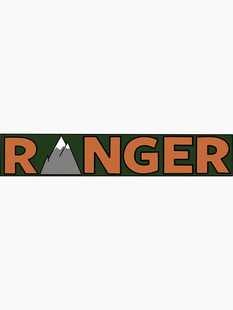 "Park Ranger, Mountains" Sticker for Sale by ChromaCass | Redbubble
