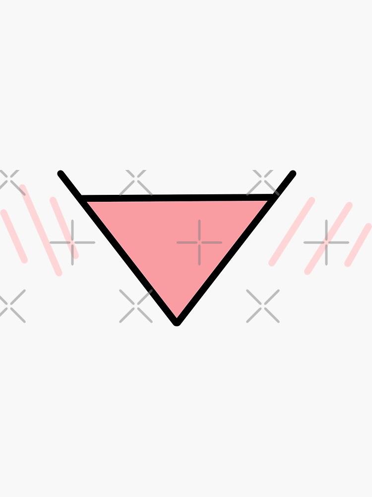 "Anime triangle mouth" Sticker for Sale by Nyamelon | Redbubble