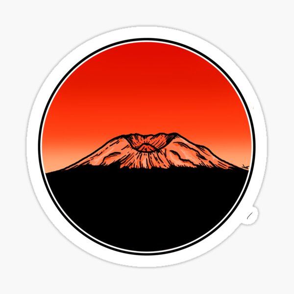 "Mt St Helens Sunset" Sticker by FernheartDesign | Redbubble