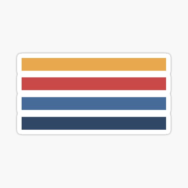 "Classic Retro Stripes" Sticker by cerenalkan | Redbubble