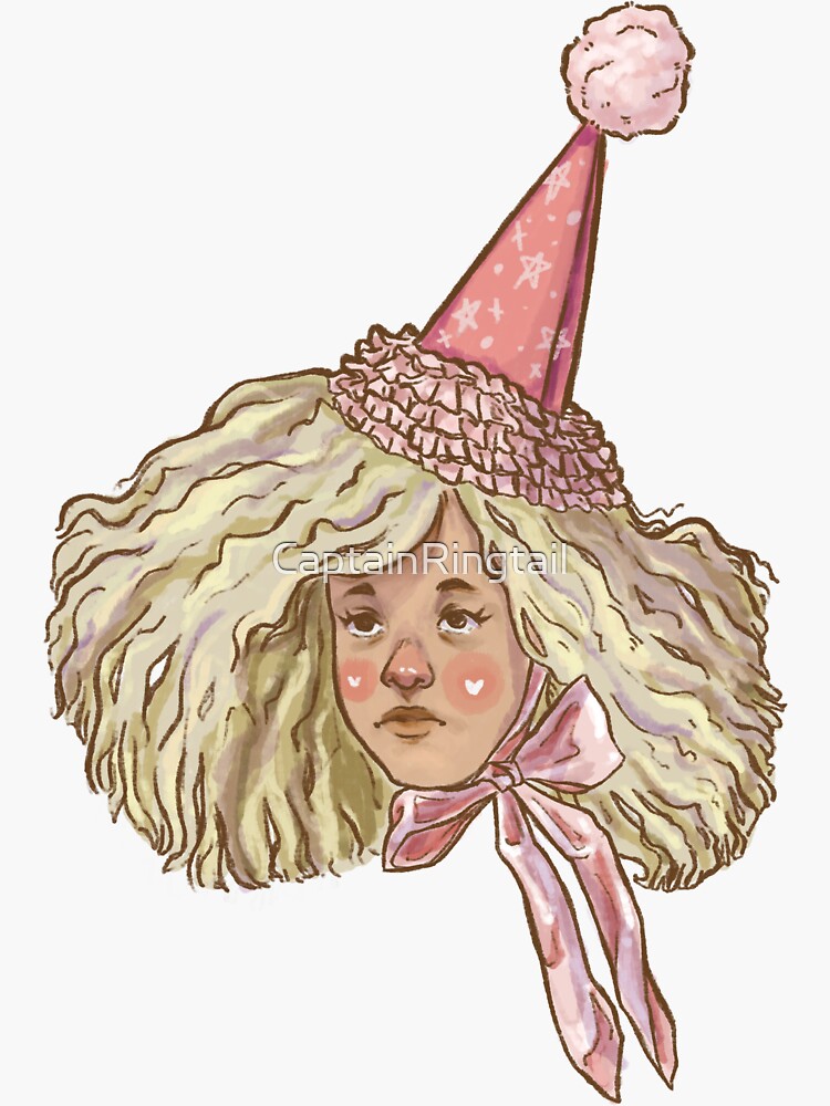 "pink clown girl " Sticker by CaptainRingtail | Redbubble