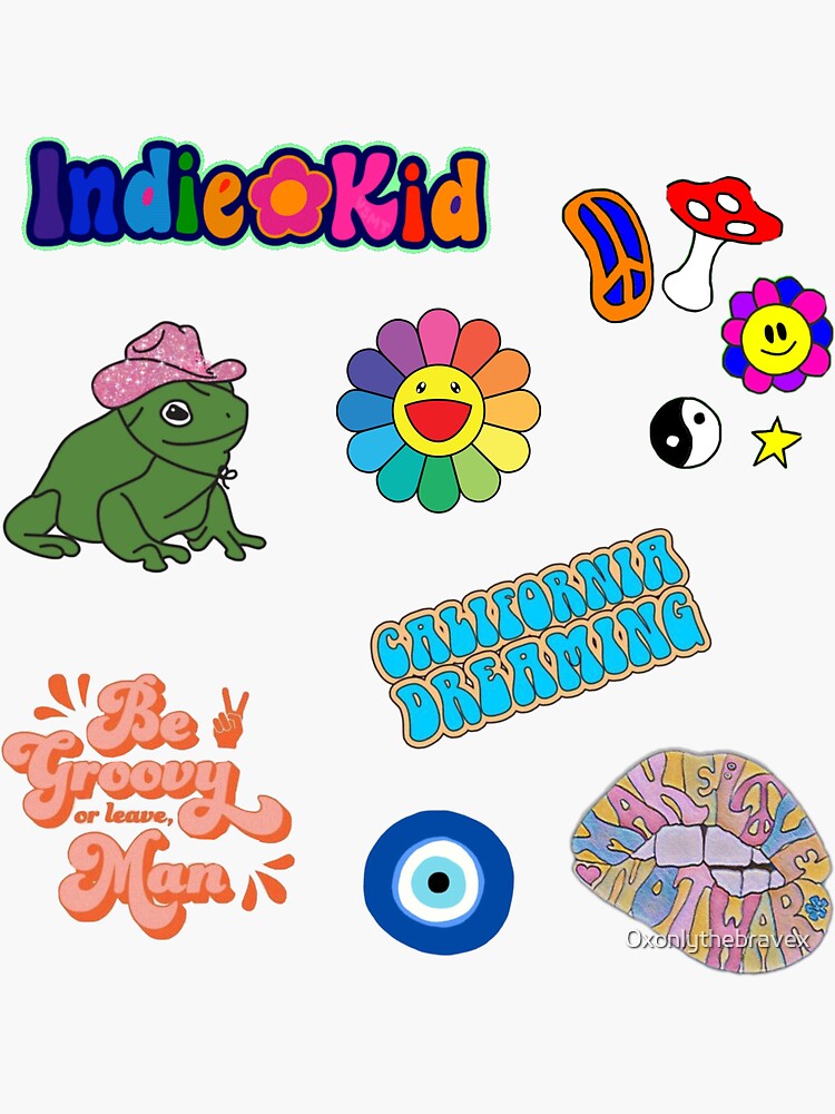 "indie sticker pack" Sticker by 0xonlythebravex | Redbubble