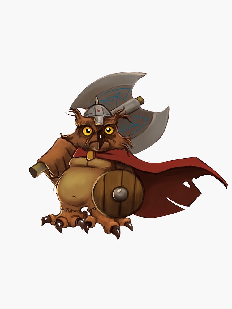 "Owl Warrior" Sticker for Sale by DEGPHILIP | Redbubble