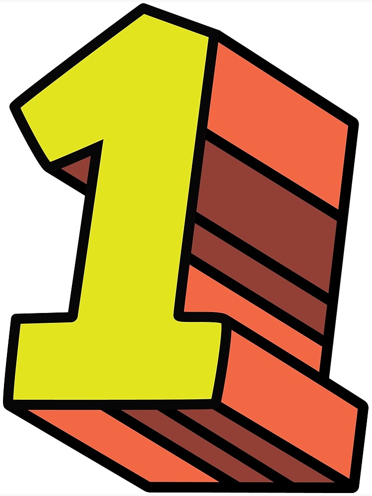 Lámina fotográfica «Número uno de dibujos animados en 3D» de Planet-Pop ...