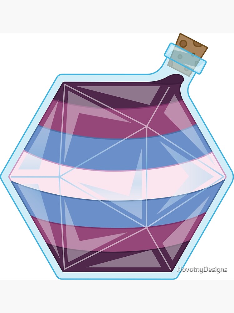 "D20 Gender Nonconforming Pride Flag Potion Bottle" Art Print for Sale ...