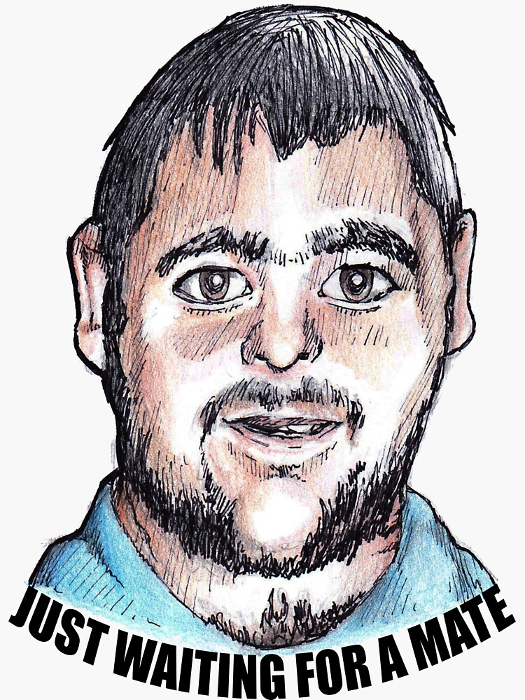 "Just Waiting For A Mate" Sticker for Sale by UORU | Redbubble