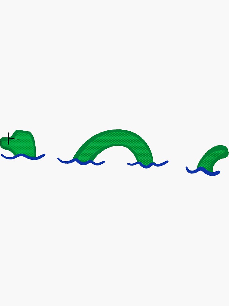 "Nessy the Lake Monster " Sticker by iamrobert231 | Redbubble