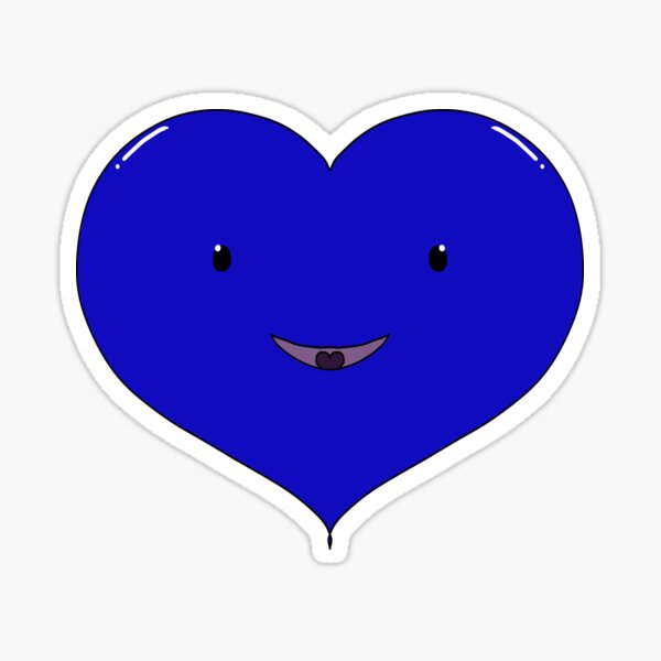 "Cute Little heart in blue - black Background" Sticker by AliceJung ...