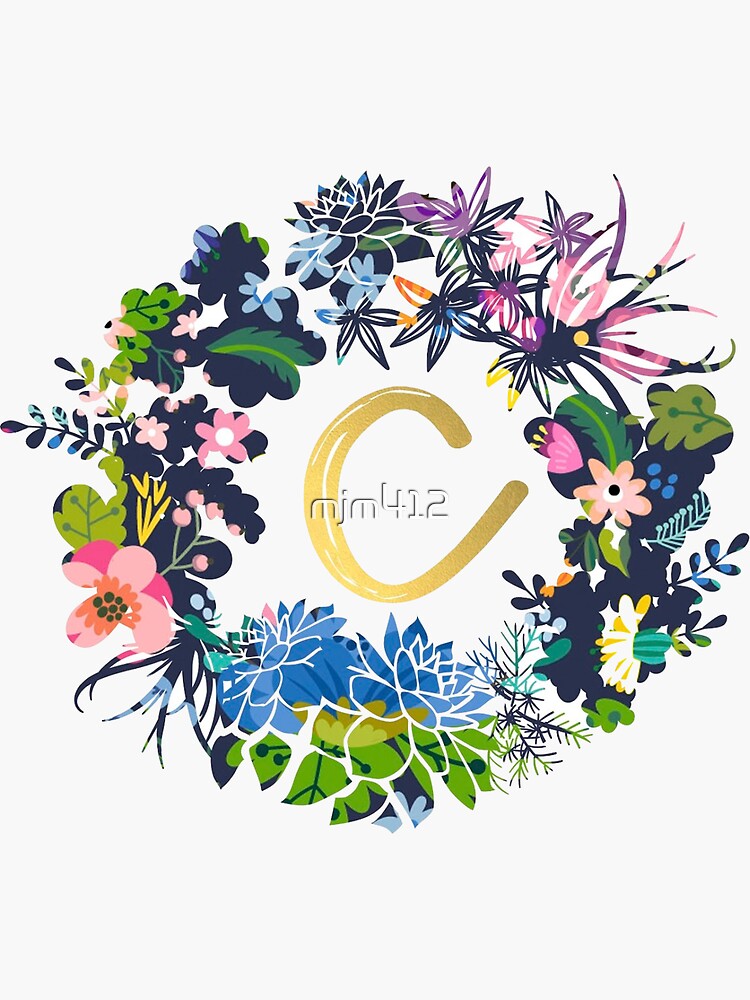 "C flowers" Sticker for Sale by mjm412 | Redbubble