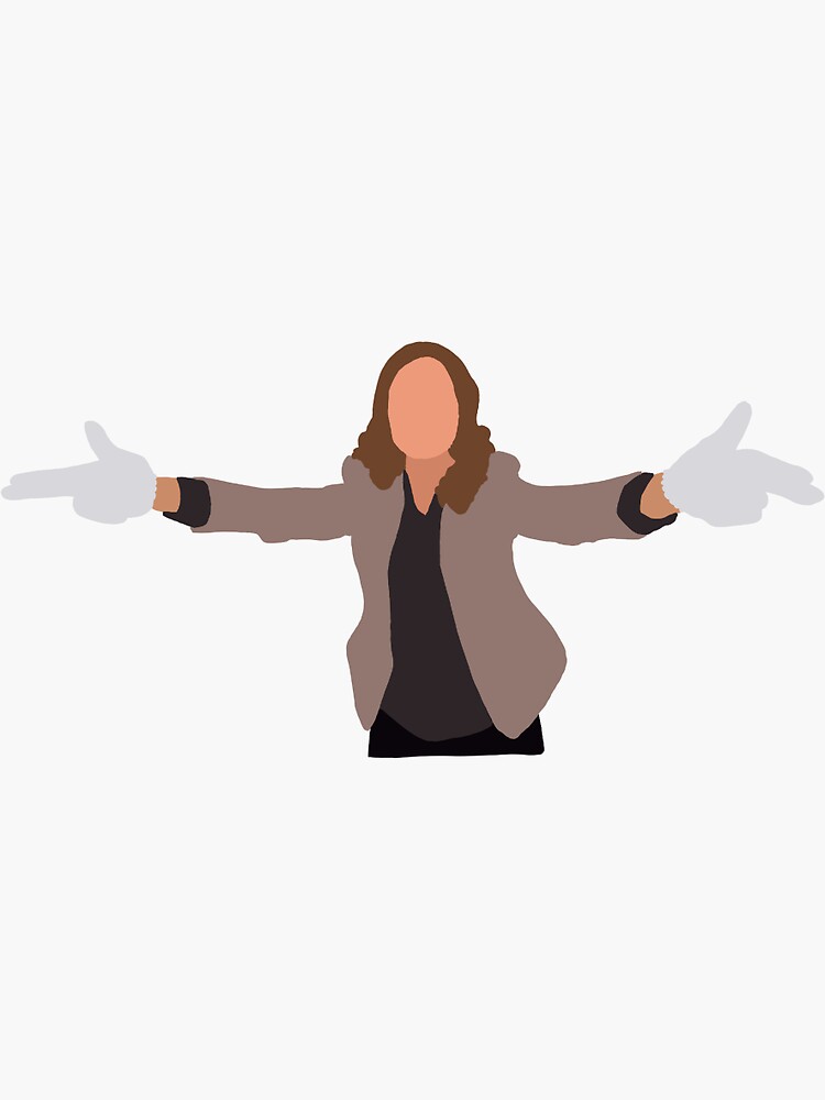 "pam beesly as Deborah Utant" Sticker for Sale by rileymarasco | Redbubble