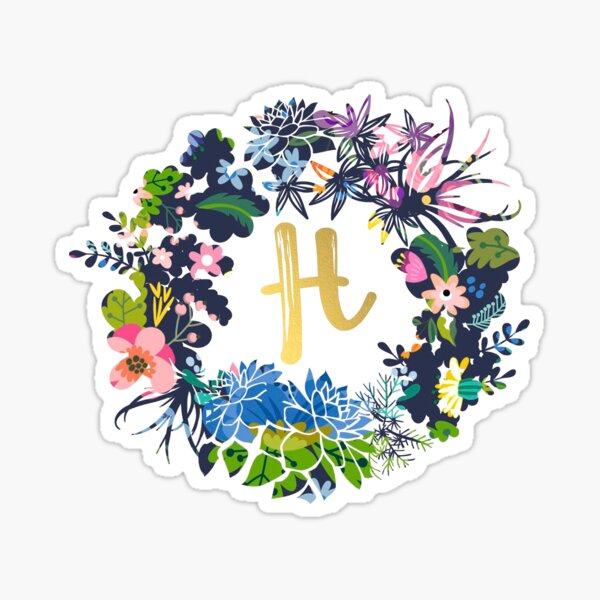"H flowers" Sticker for Sale by mjm412 | Redbubble