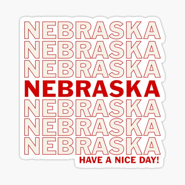 "Nebraska Thank You" Sticker by ally-schwaeber | Redbubble