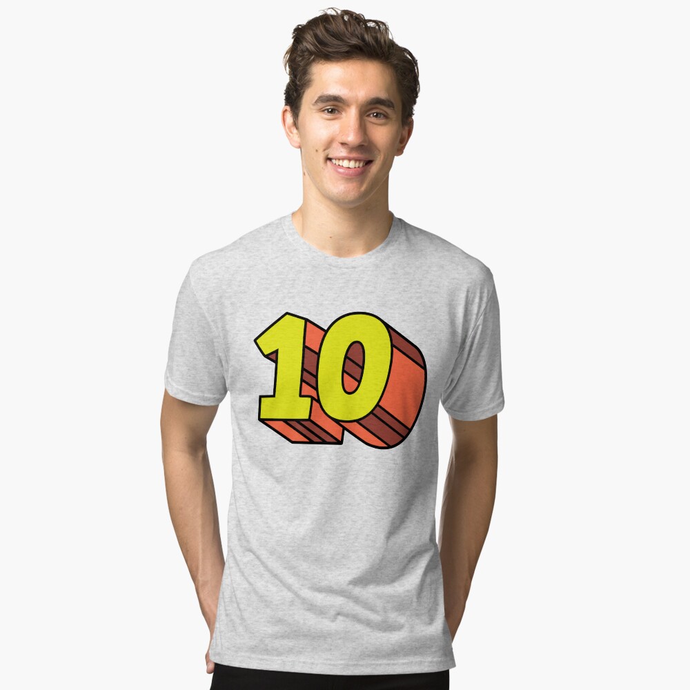 "Number ten 3D cartoon " Sticker for Sale by Planet-Pop | Redbubble