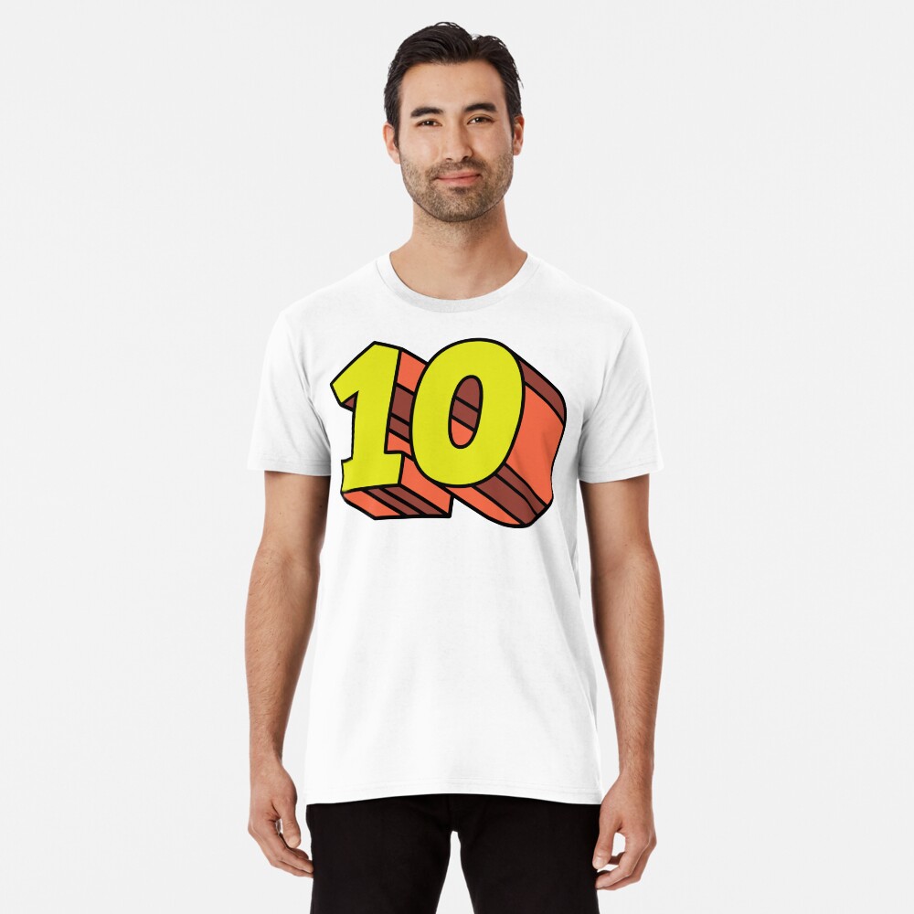 "Number ten 3D cartoon " Sticker for Sale by Planet-Pop | Redbubble