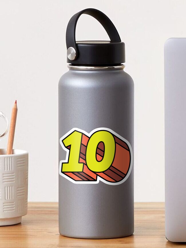 "Number ten 3D cartoon " Sticker for Sale by Planet-Pop | Redbubble