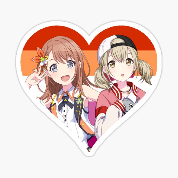 "Minori / Kohane Lesbian Heart" Sticker for Sale by PlutoneArt | Redbubble