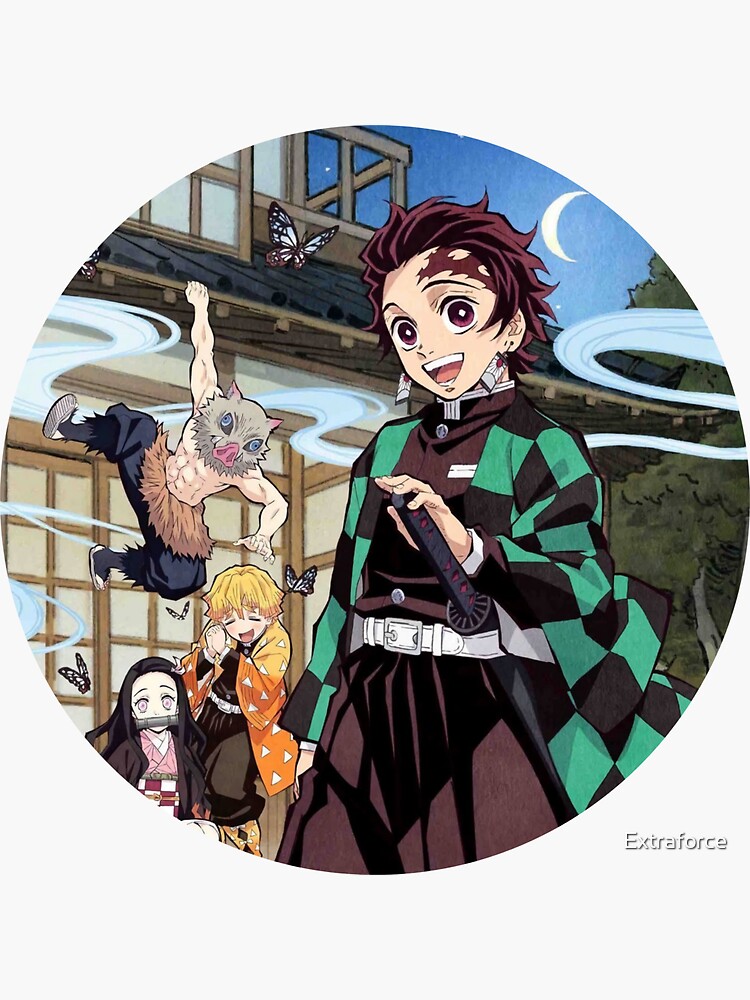 "Demon Slayer | Zenitsu - Tanjiro - Inosuke - Nezuko" Sticker by UNESMe ...