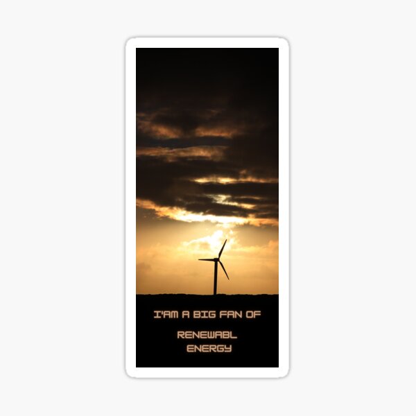"Wind Turbine Sunset" Sticker by WeWINS | Redbubble
