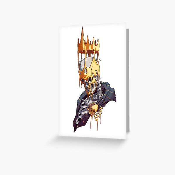 "Gold Crown Skeleton King Midas" Greeting Card by Mr-Chrizpy | Redbubble