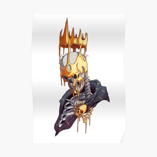 "Gold Crown Skeleton King Midas" Poster for Sale by Mr-Chrizpy | Redbubble