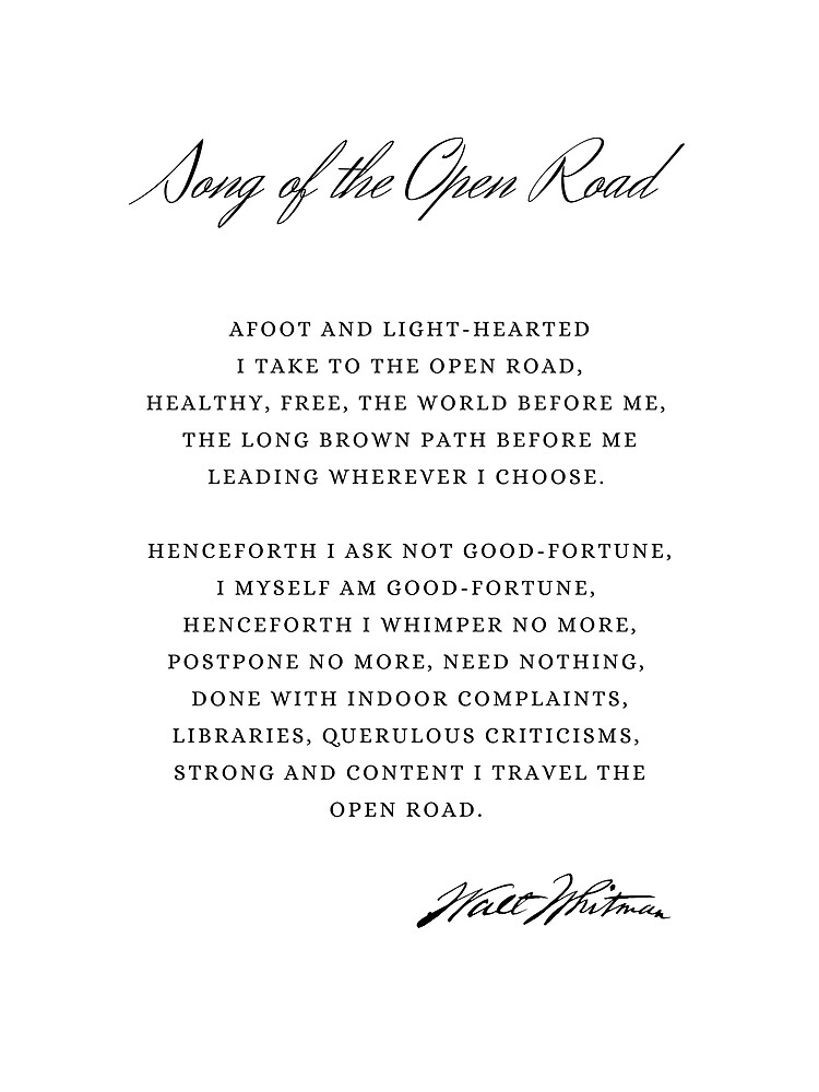 "Song of the open road" Poster for Sale by theretromaniak | Redbubble