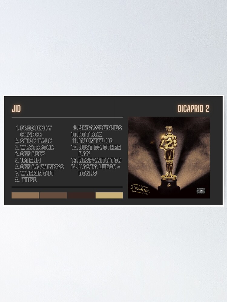 "Rap Album Cover Poster: JID, DiCaprio 2" Poster by riley-pig | Redbubble