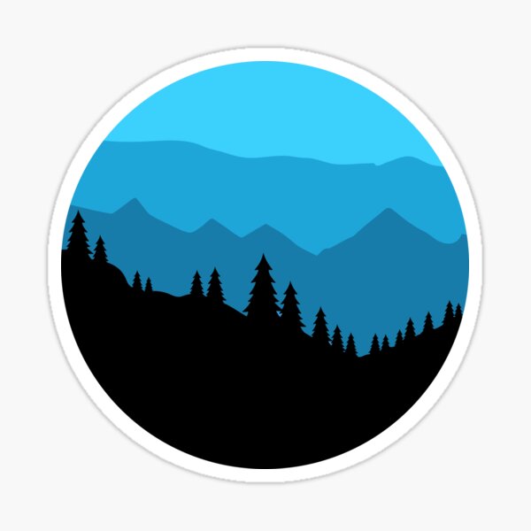 "Mountain Moonlight" Sticker for Sale by fuseoutdoors | Redbubble