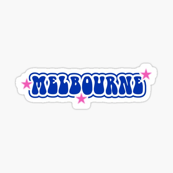 "Melbourne Blue and Pink" Sticker for Sale by alishals | Redbubble