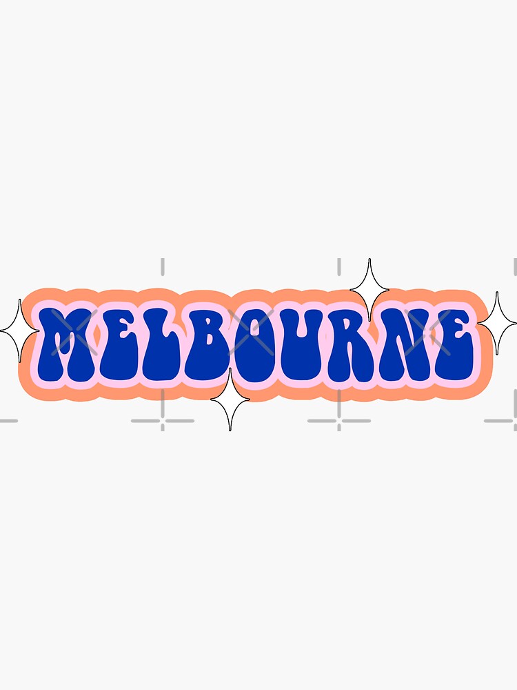 "Retro Melbourne " Sticker for Sale by alishals | Redbubble