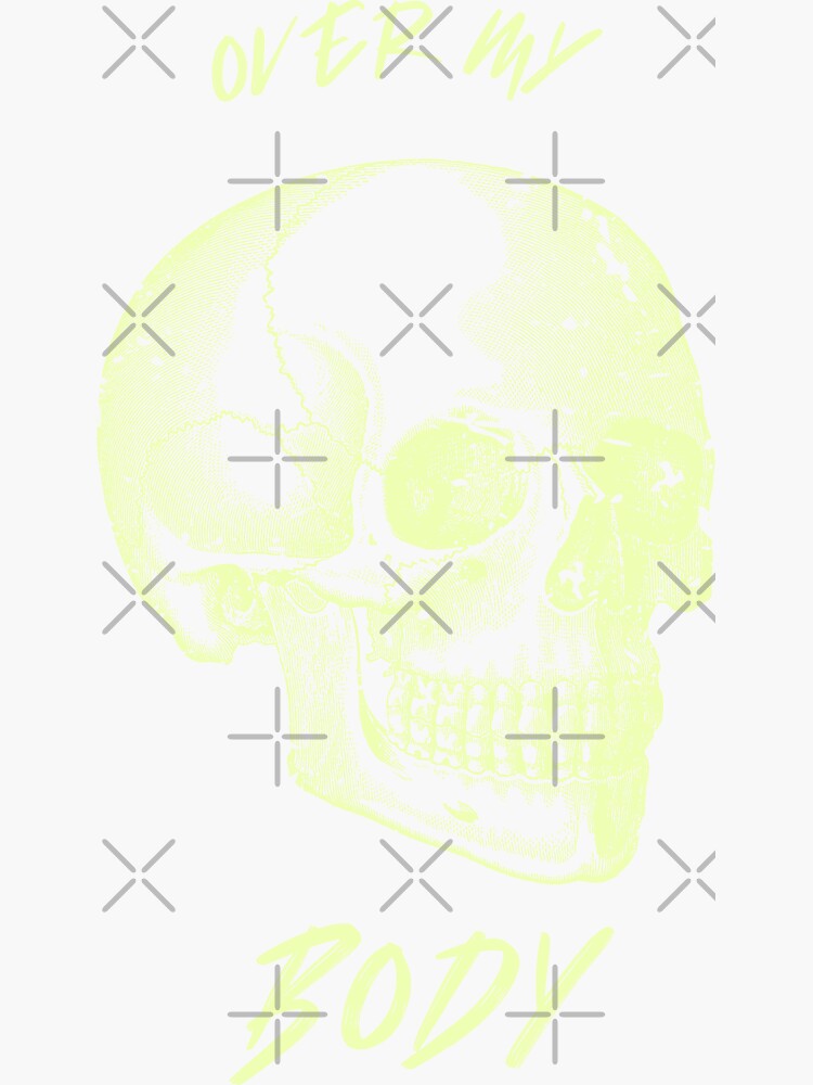 "Over my dead body" Sticker for Sale by zac-blackk-art | Redbubble