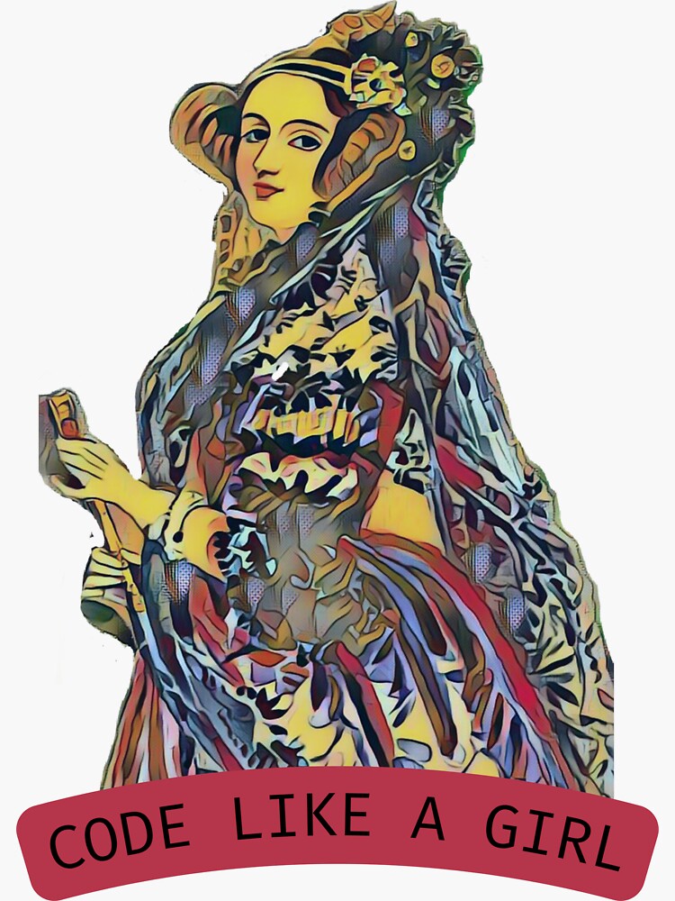 "Ada Lovelace - Code like a girl" Sticker for Sale by brieCintra ...