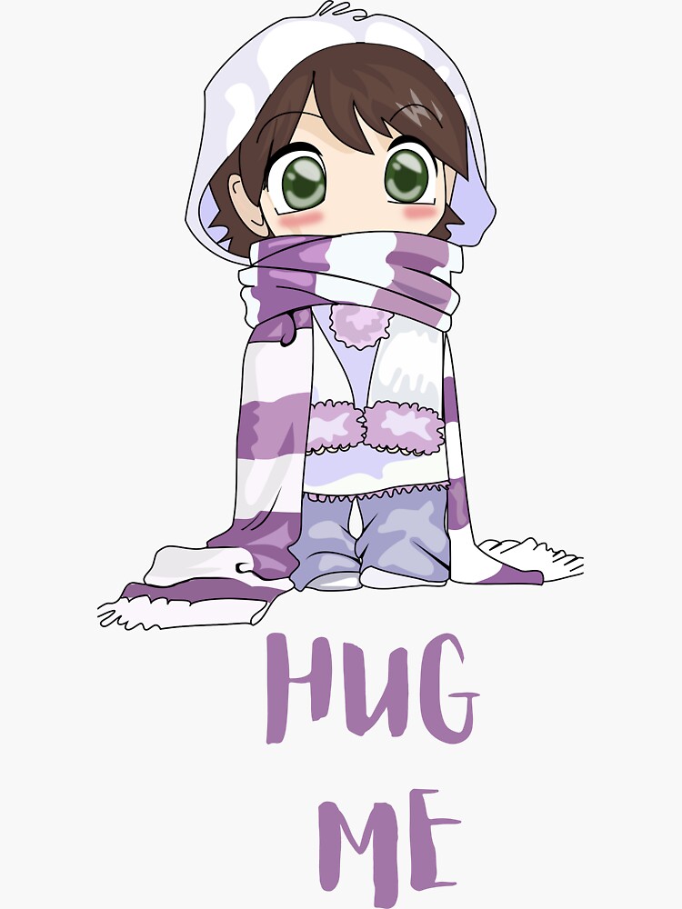 "Cute Anime - Hug Me" Sticker for Sale by Pixel-Fusion | Redbubble