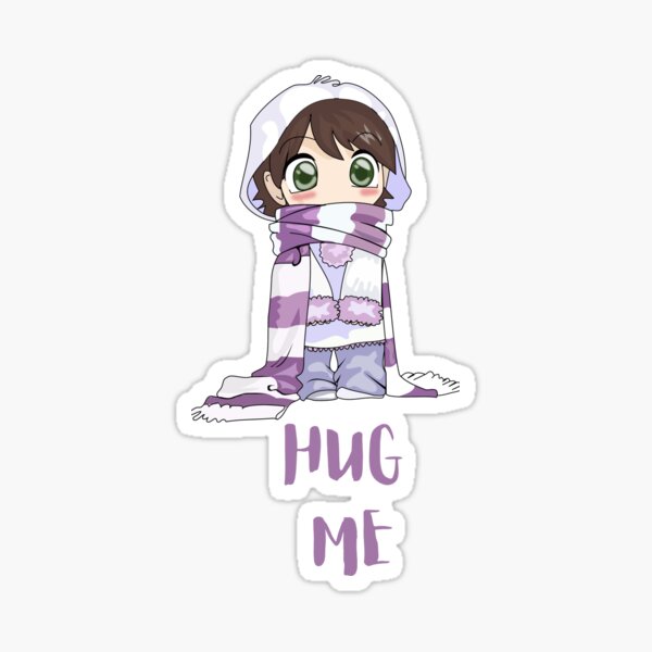 "Cute Anime - Hug Me" Sticker for Sale by Pixel-Fusion | Redbubble
