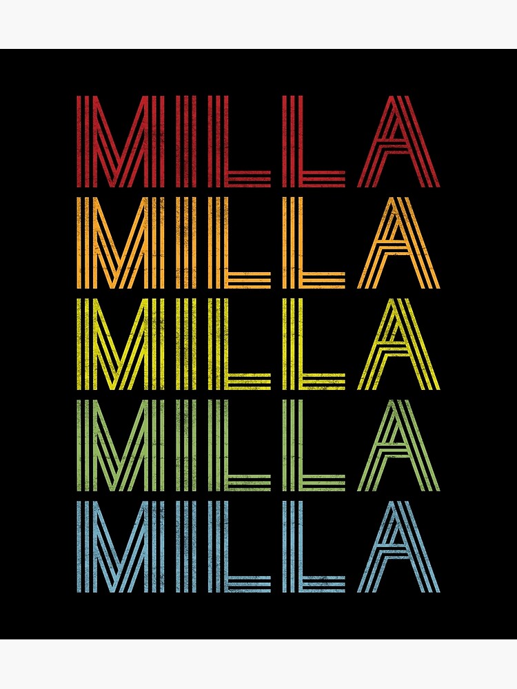 Póster «Camiseta con el nombre de Milla - Camiseta con el nombre de ...