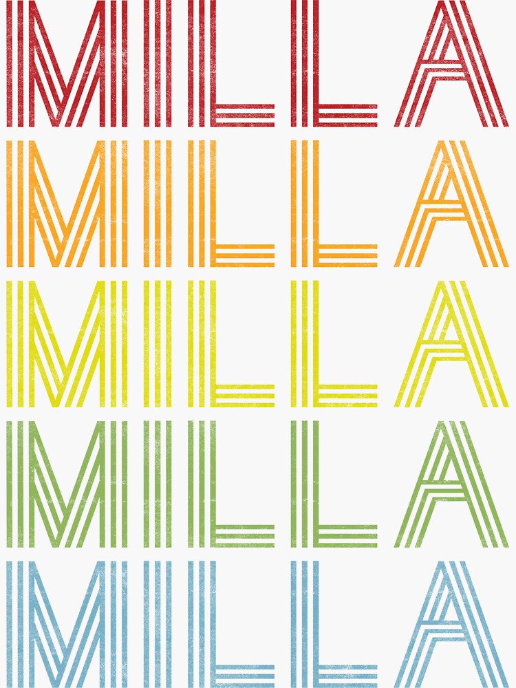 Pegatina «Camiseta con el nombre de Milla - Camiseta con el nombre de ...