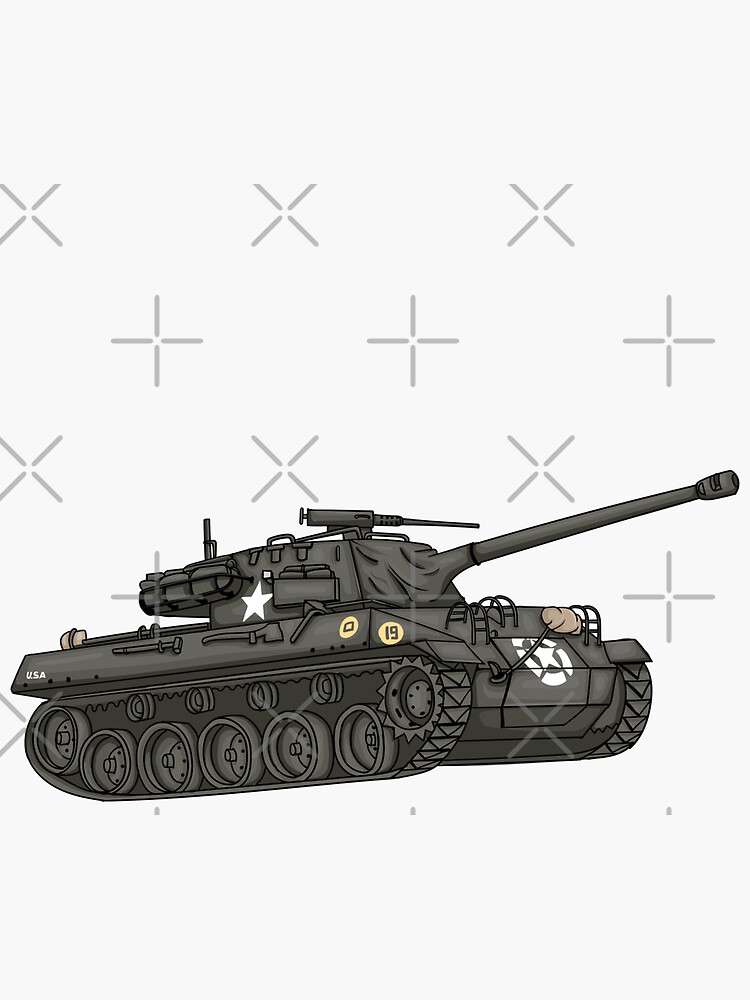 "M18 Hellcat Tank Destroyer" Sticker for Sale by DinosaurDesign | Redbubble