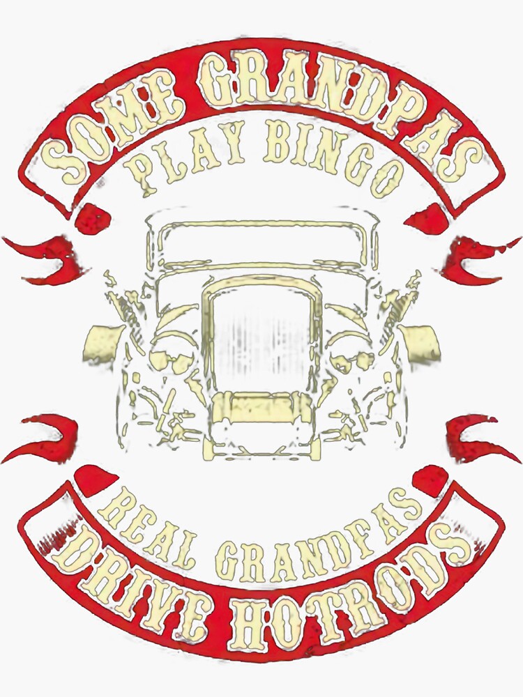 "Vintage Hot Rod Grandpa" Sticker for Sale by galihyuyu | Redbubble
