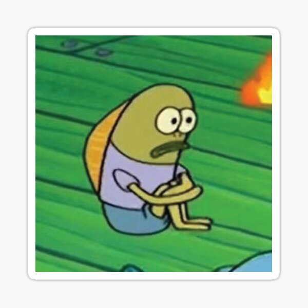 "Sad fish" Sticker for Sale by theredfoxs | Redbubble