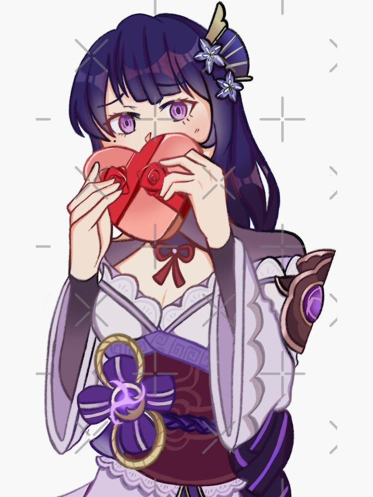 Sticker « Raiden Shogun Ei Baal Chocolats Saint Valentin - Genshin ...