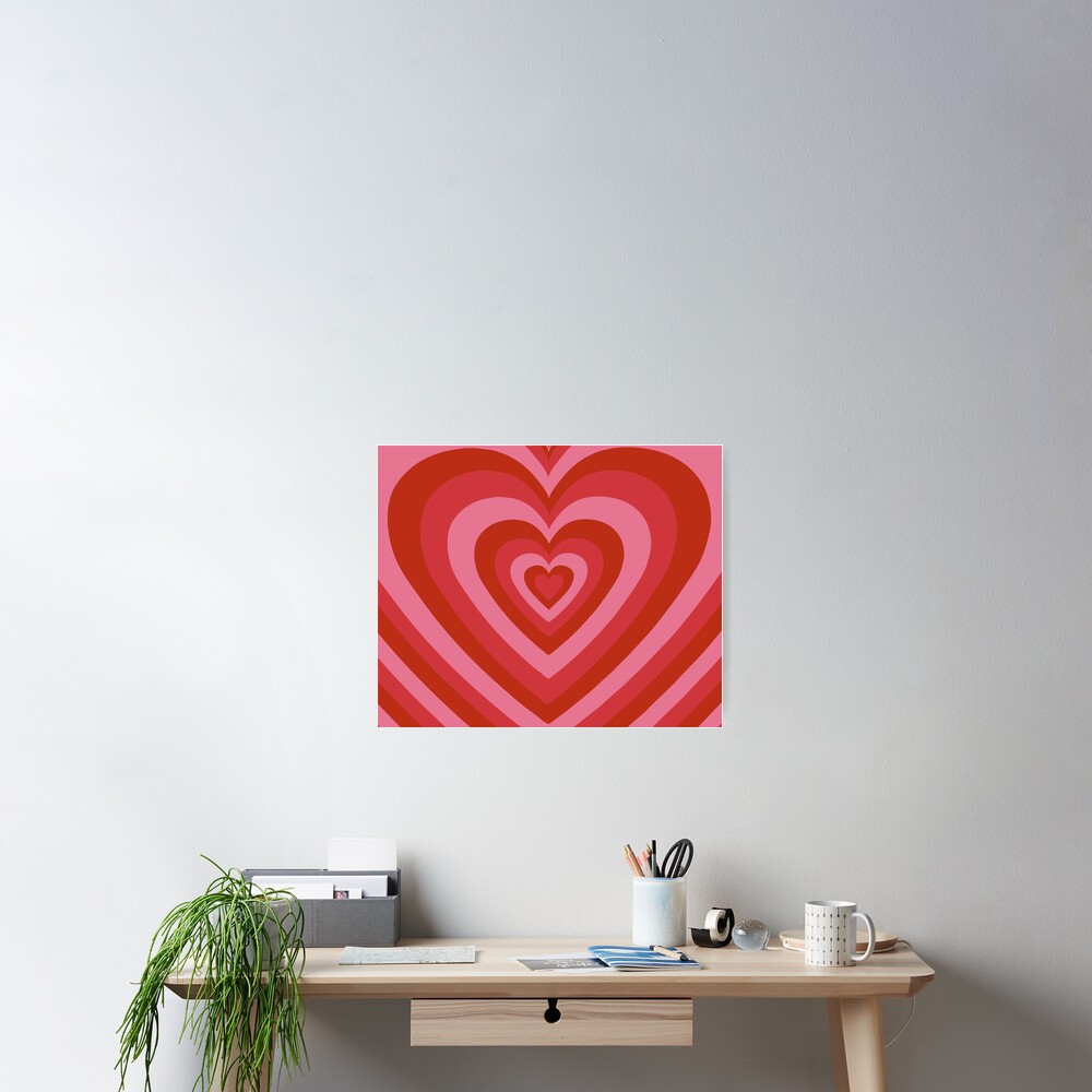 "Red y2k heart " Poster for Sale by alexvoss | Redbubble