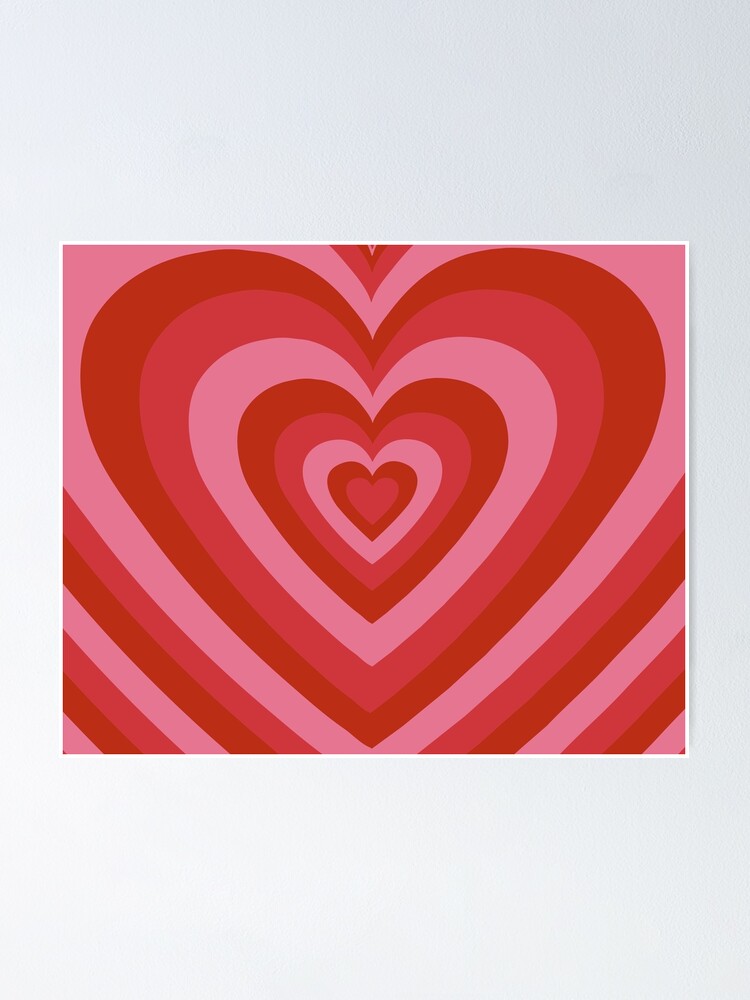"Red y2k heart " Poster for Sale by alexvoss | Redbubble