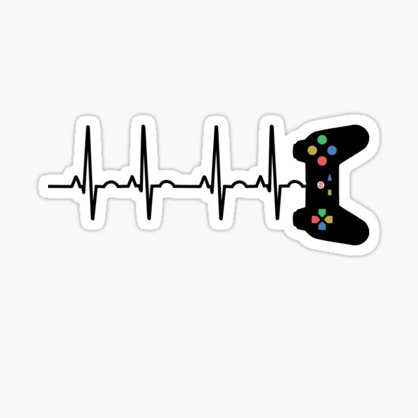 "Gamer heartbeat line" Sticker for Sale by TanujaSharma | Redbubble