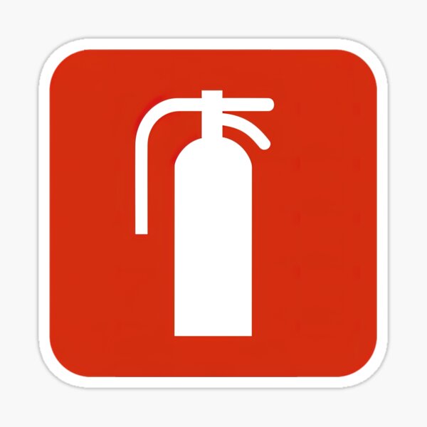 "fire extinguisher" Sticker for Sale by grog12 | Redbubble