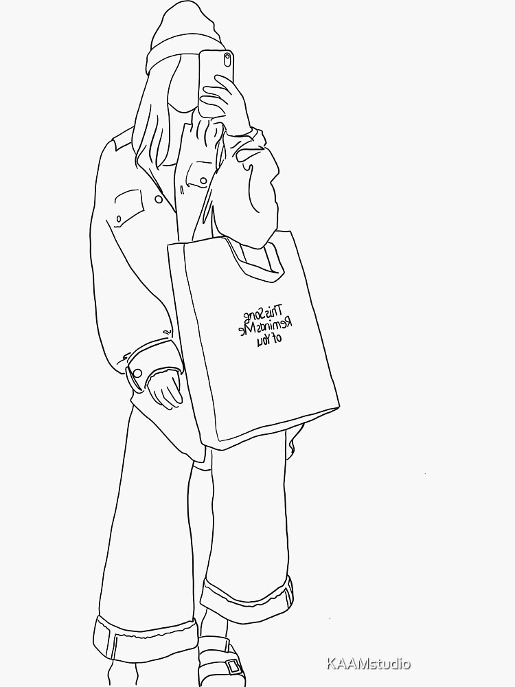 "Faceless line drawing " Sticker for Sale by KAAMstudio | Redbubble