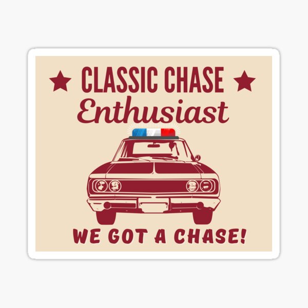 "CLASSIC CHASE ENTHUSIAST" Sticker for Sale by PrettyBad | Redbubble