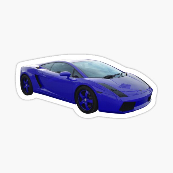 "Lamborghini - Blue - Exotic Cars" Sticker for Sale by BeachBumPics ...