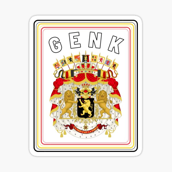 "Belgian City of Genk" Sticker for Sale by FedSherDesign | Redbubble