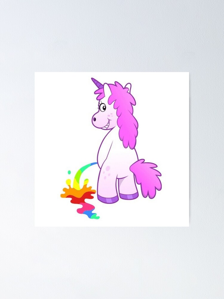 "Unicorn peeing" Poster for Sale by CuteKaley | Redbubble