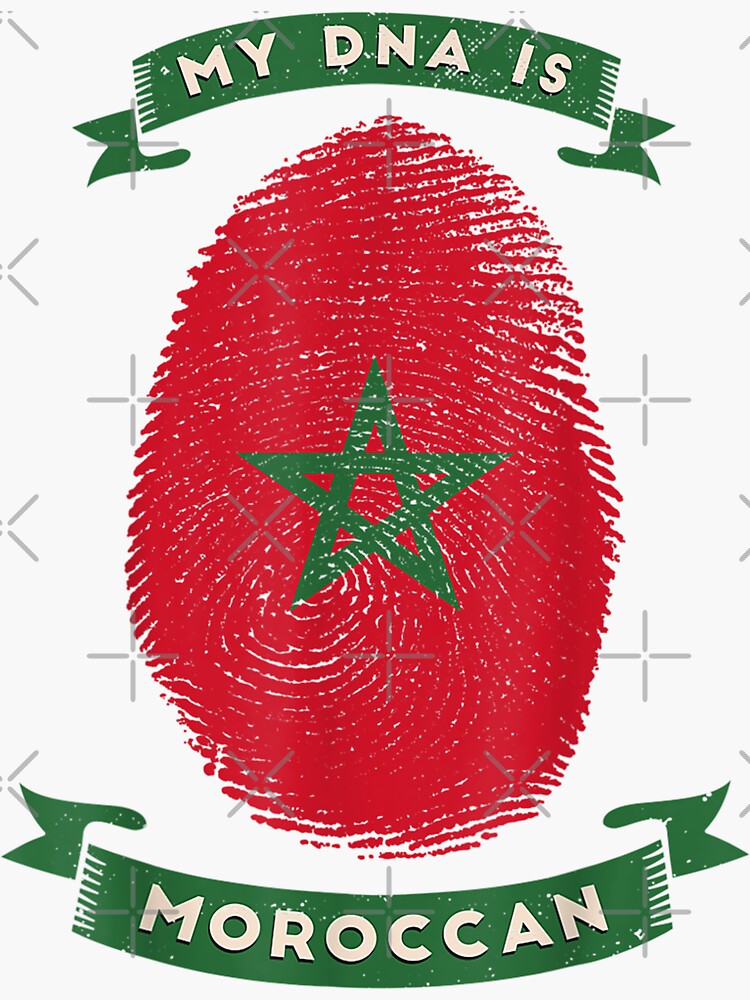 "MY DNA IS MOROCCAN Flag Moroccan T-Shirt" Sticker by BlechaKarla ...